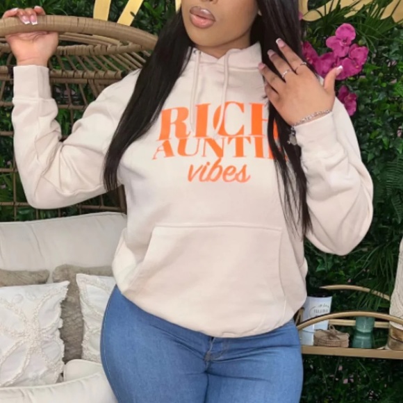 Tops | Host Pick Rich Auntie Vibes Hoodie | Poshmark